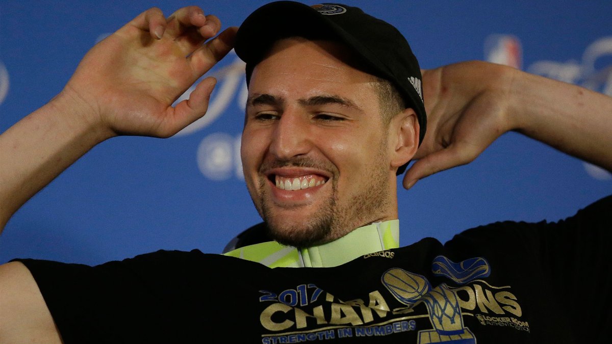Klay Thompson reposts hilarious meme previewing Warriors vs. Mavericks ...