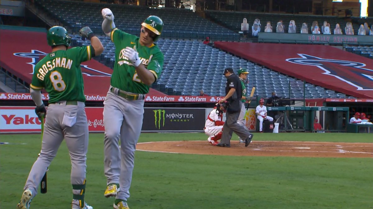 A’s spoil historic nine-game winning streak with wild loss vs. Angels ...