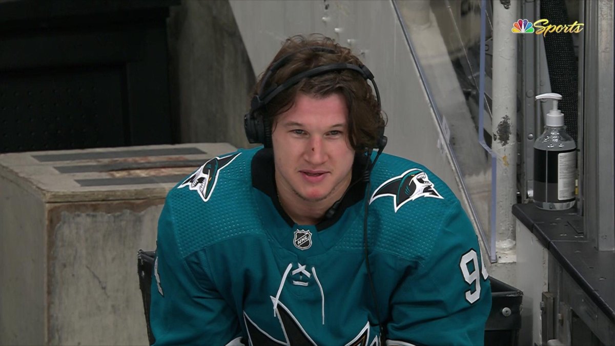Sharks’ Alexander Barabanov breaks down winning goal OT vs. Hurricanes ...