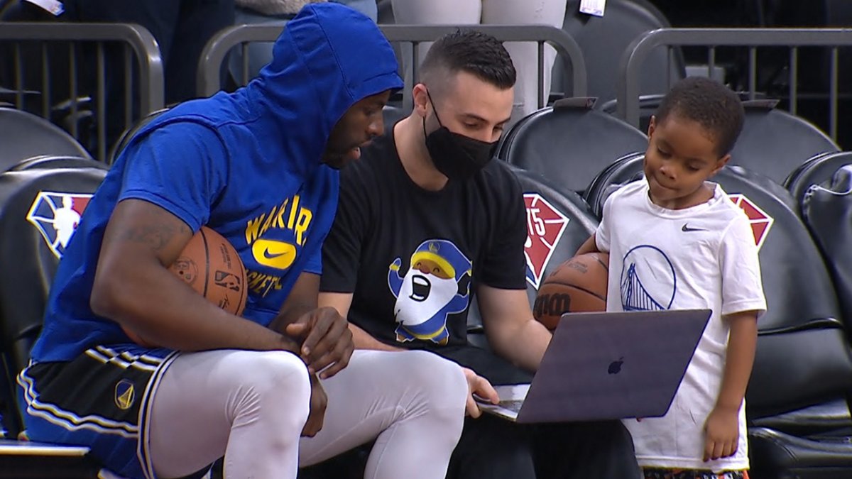 Draymond Green, son watch film before Warriors-Suns Christmas game ...