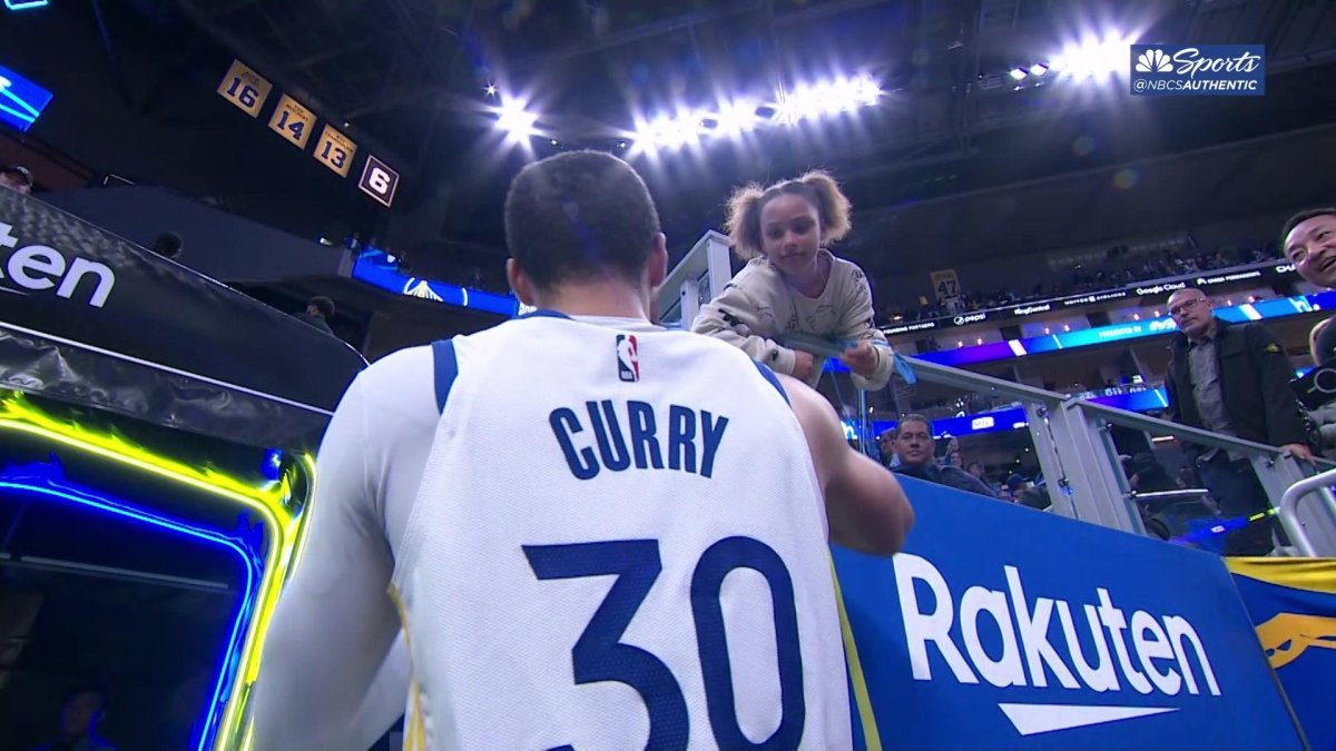 Steph Curry, daughter Riley, share handshake celebrating Warriors’ win ...