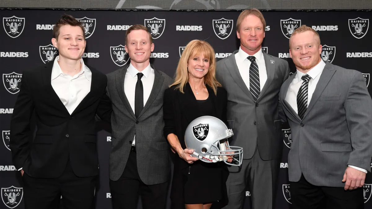 Jon Gruden’s wife, son will be among fans at Raiders-Chiefs game in KC ...