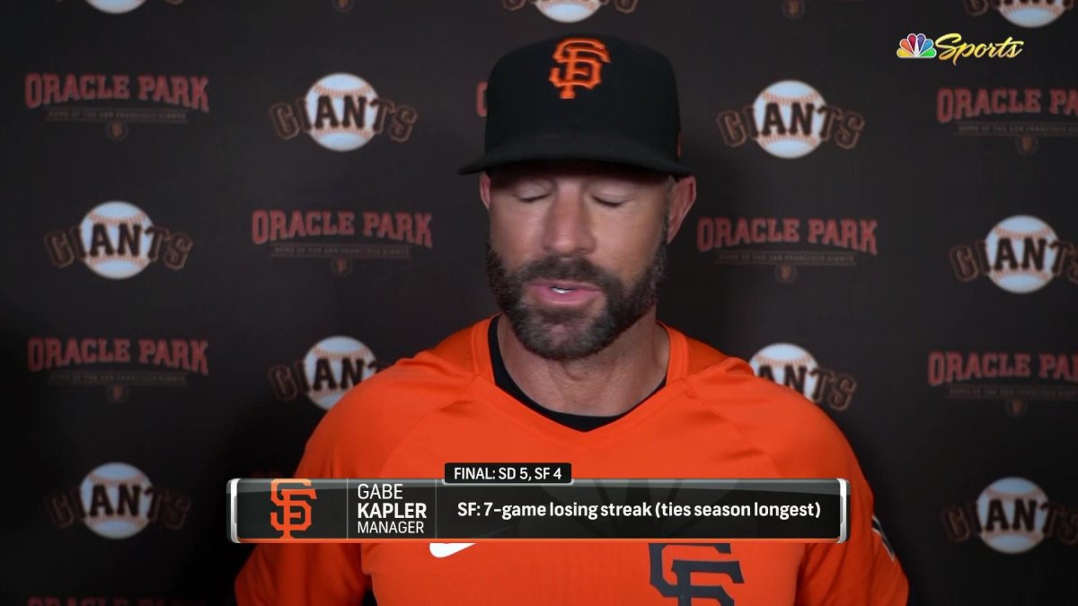 Gabe Kapler: Giants giving all they have, it’s just ‘not enough’ – NBC ...