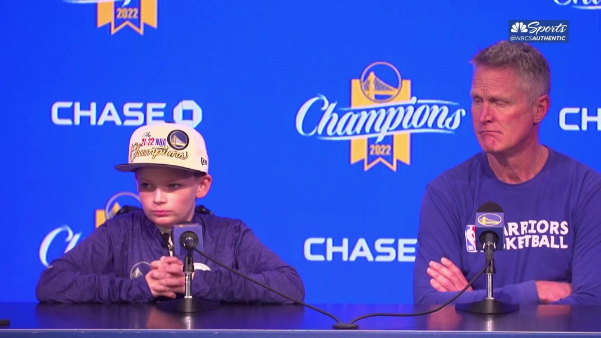 Steve Kerr gets help from Braxton, the Warriors’ honorary Make-A-Wish ...