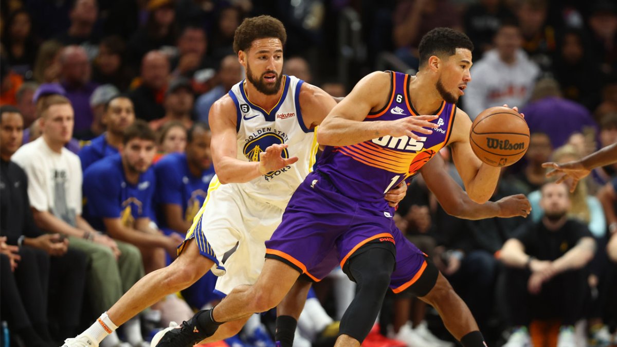 Devin Booker says Klay Thompson hilariously flexed Warriors’ four rings ...