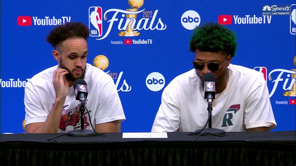 Marcus Smart tips hat to Steph Curry for making shots vs. tough defense ...