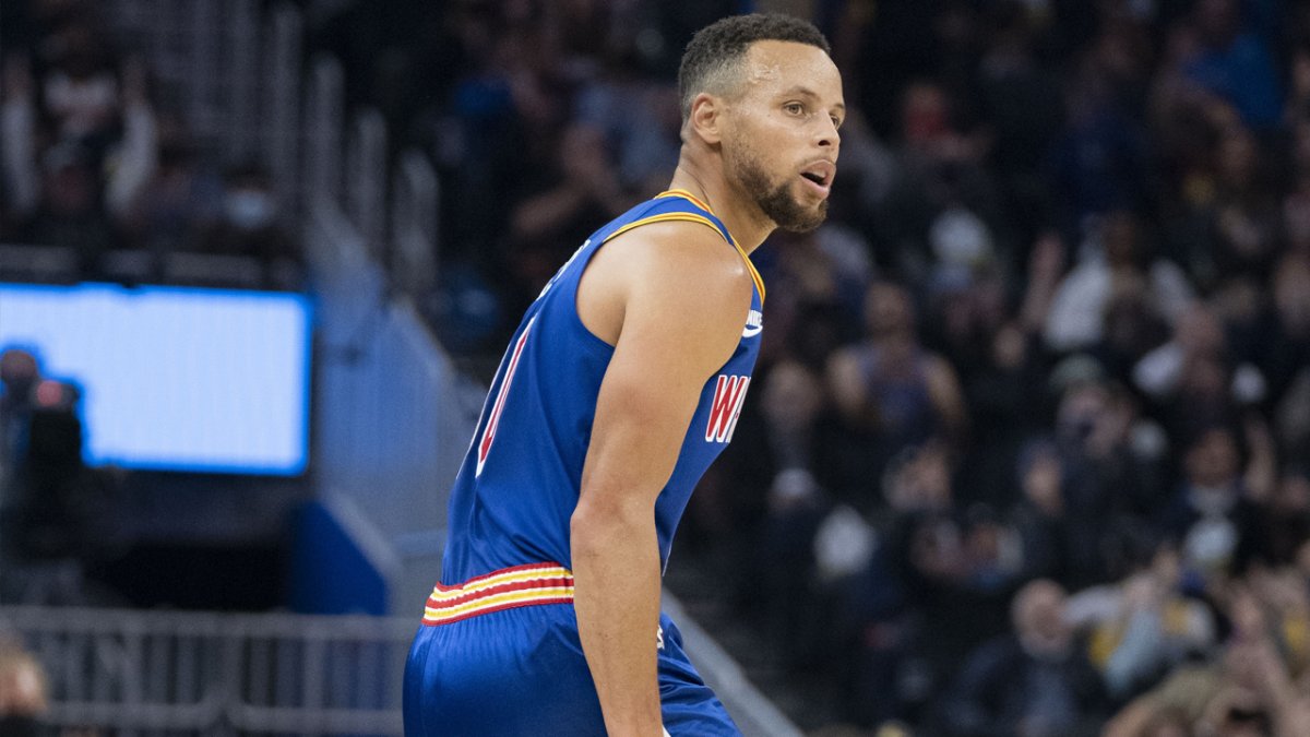 Warriors’ Steph Curry makes ridiculous 3-point hook shot after whistle ...