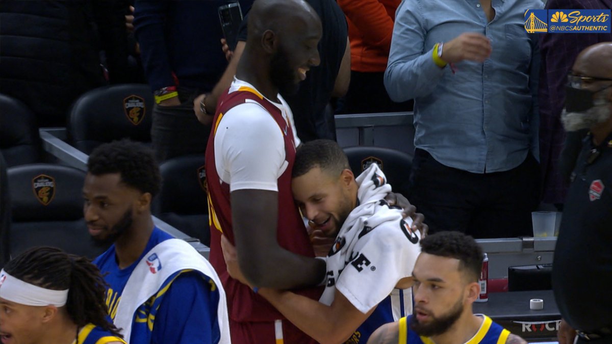 Steph Curry hilariously hugs Tacko Fall after Warriors beat Cavs – NBC ...
