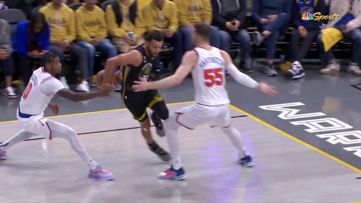 Steph Curry shocks himself with incredible move vs. Knicks – NBC Sports ...