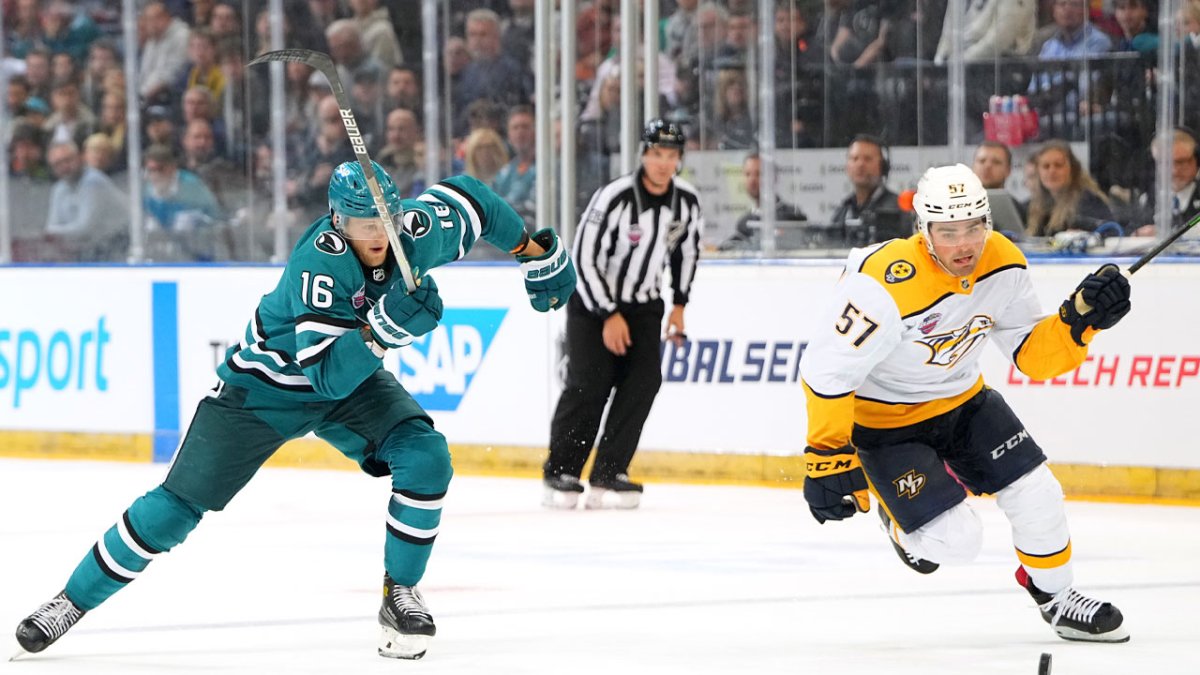 Sharks’ Steven Lorentz impressive in second loss to Predators – NBC ...
