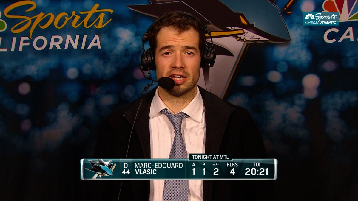 Marc-Edouard Vlasic picks up assist as San Jose Sharks win in his ...