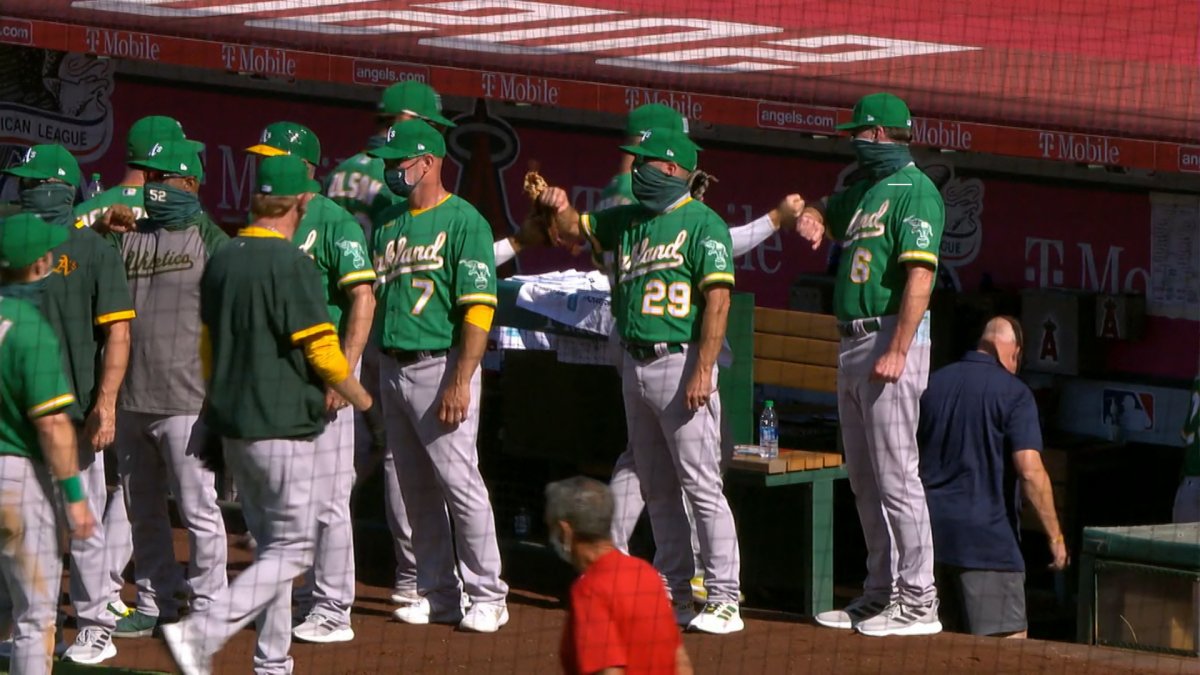 Watch Ramón Laureano casually rob home run from Angels’ Brian Goodwin ...