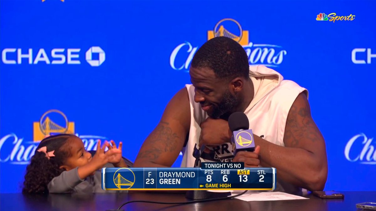 Draymond Green shares adorable moment with daughter after Warriors win ...