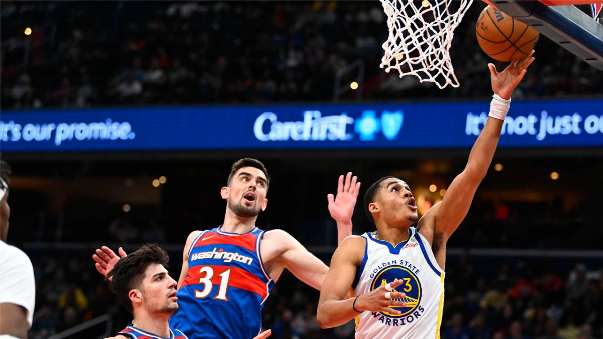 Jordan Poole’s eye-defying crossover goes viral with slow-motion ...