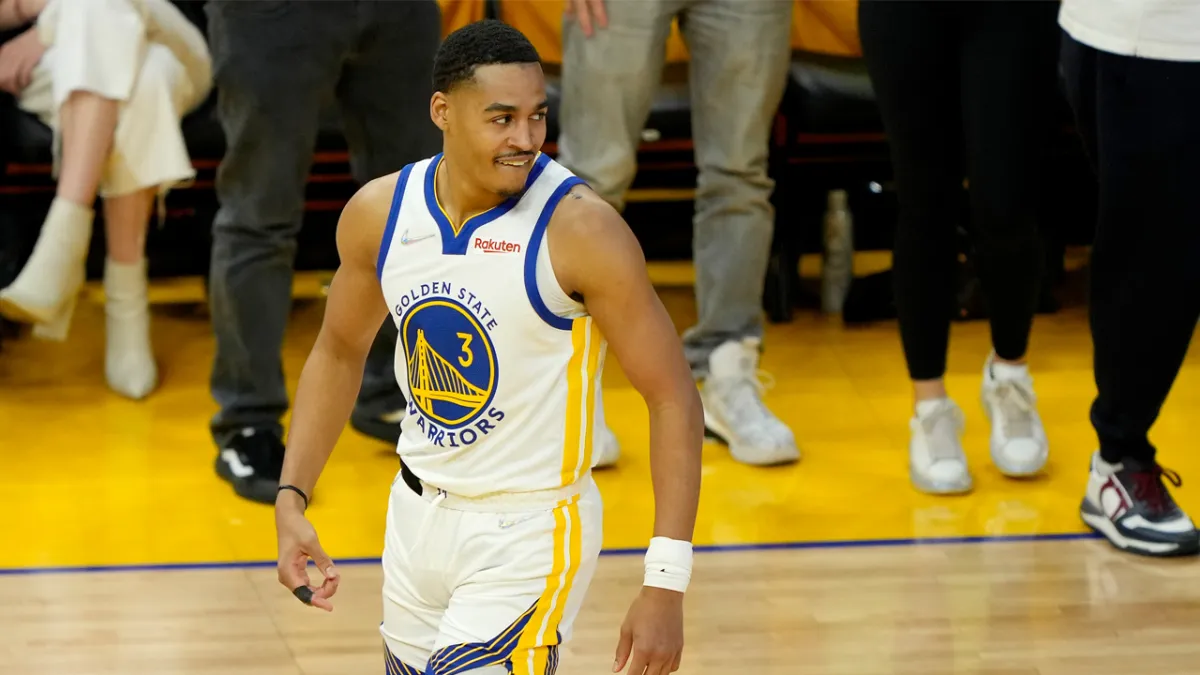 NBA Finals: Jordan Poole’s classic reaction to non-goaltend call in ...