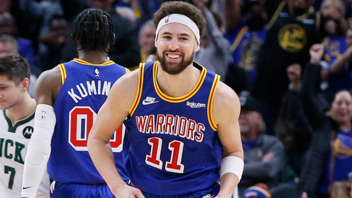 Klay Thompson gives comical answer on wanting 40 points vs. Bucks – NBC ...