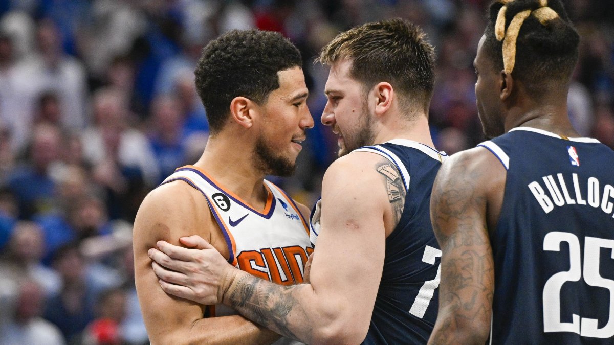 Mavericks’ Luka Doncic has message for Suns’ Devin Booker after heated exchange – NBC Sports Bay ...