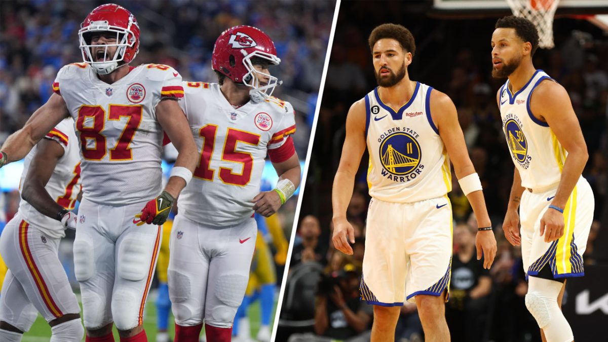 Kelce predicts Mahomes wins more titles than Steph, Klay – NBC Sports ...