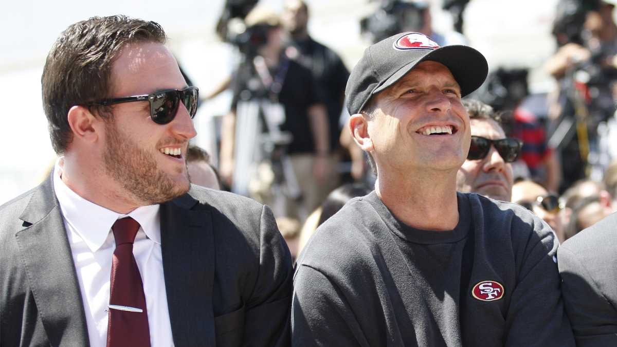 Joe Staley shares favorite Jim Harbaugh moment with hilarious 49ers ...