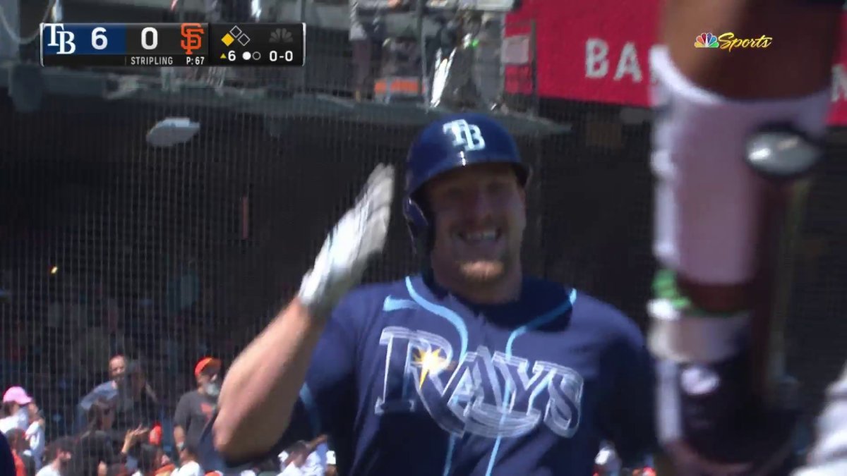 Rays’ Luke Raley hits odd inside-the-park home run vs. Giants – NBC ...
