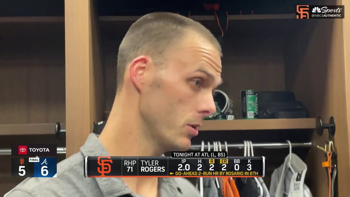 Giants’ Tyler Rogers breaks down his outing after giving up go-ahead homer – NBC Sports Bay Area ...