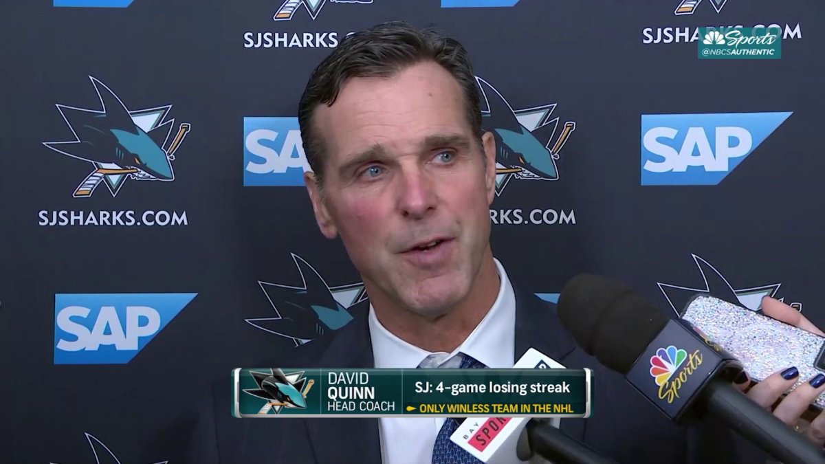 David Quinn knows Sharks have room to improve after tough loss to ...