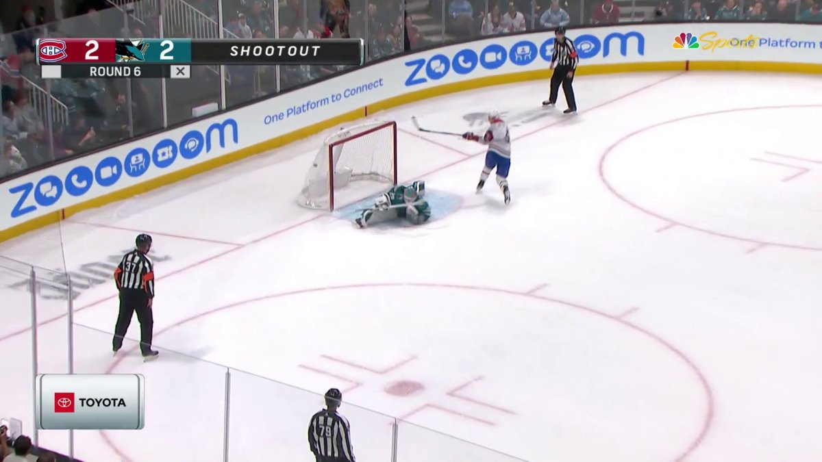 Sharks outshoot Canadiens but come up short in shootout, fall to 3-15-2 ...