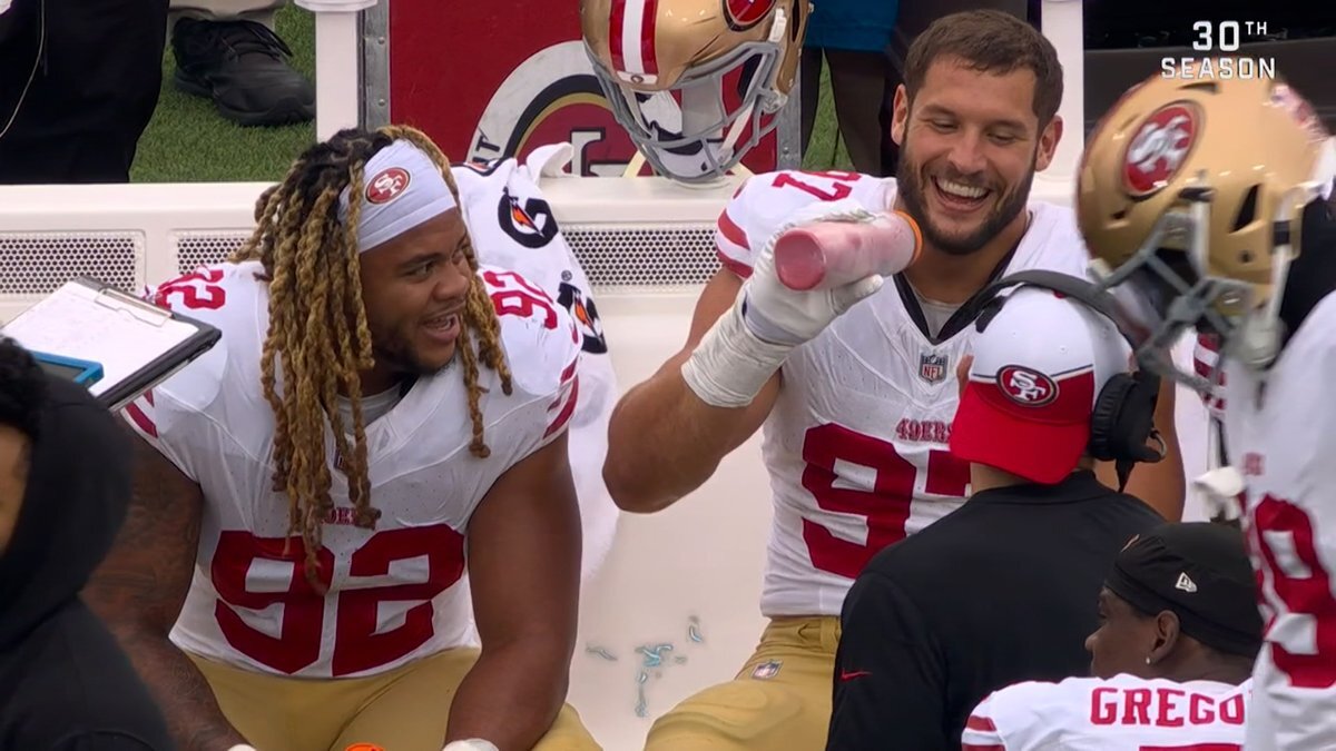 Nick Bosa, Chase Young share touching moment during 49ers’ win over ...