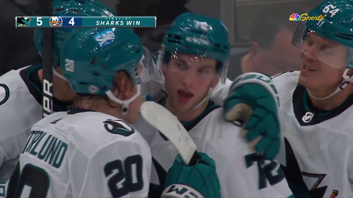William Eklund caps Sharks’ comeback vs. Islanders with sixth goal of ...