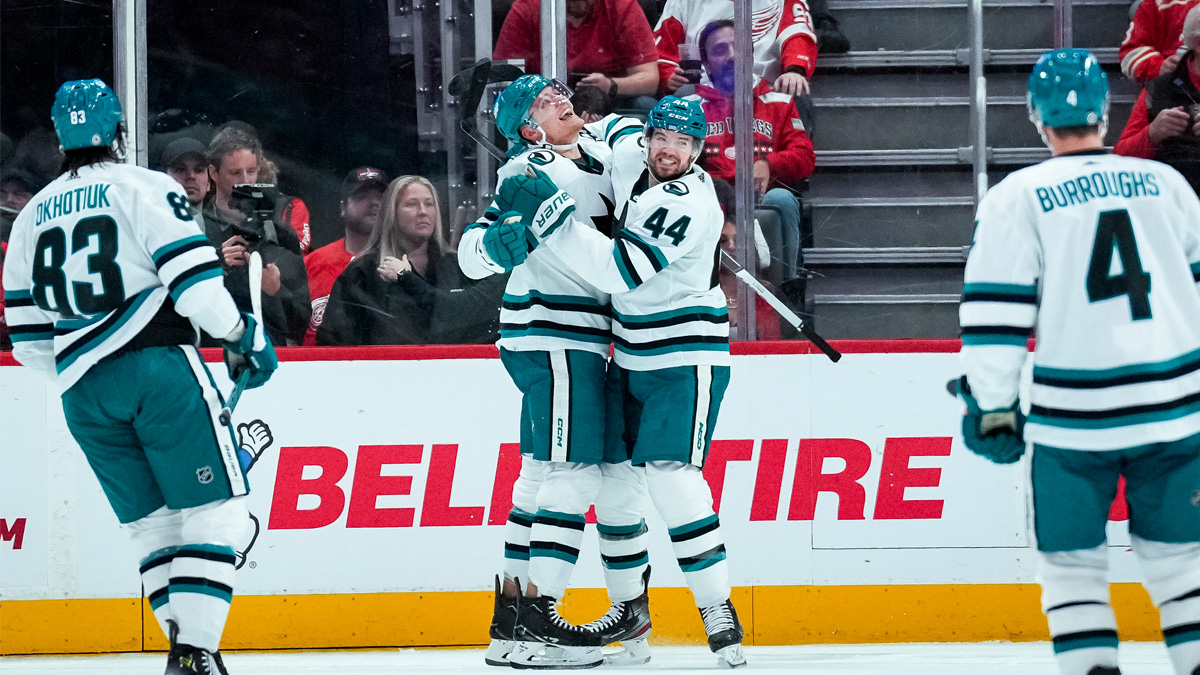 Sharks staying level-headed after ‘crazy’ 6-5 OT win vs. Red Wings ...