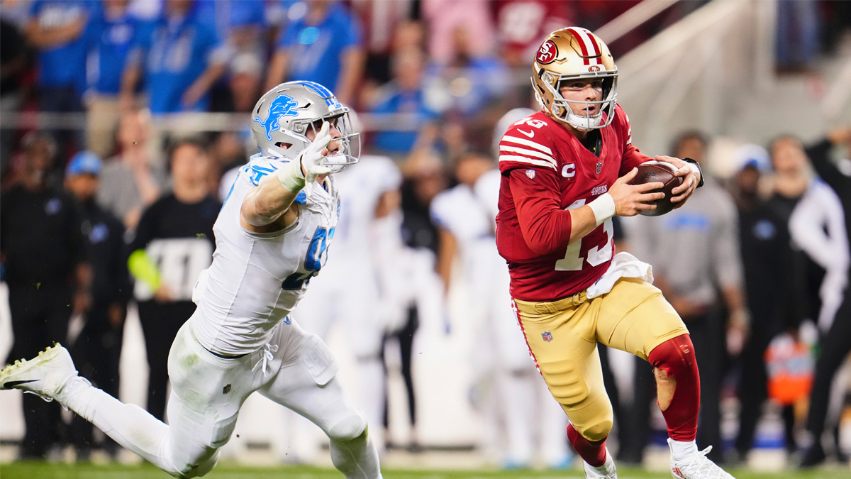 49ers’ George Kittle shares hilarious Brock Purdy scrambling comparison ...