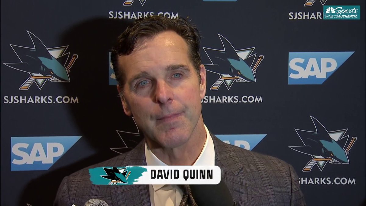 David Quinn appreciates Sharks’ hustle in losing effort to Predators ...