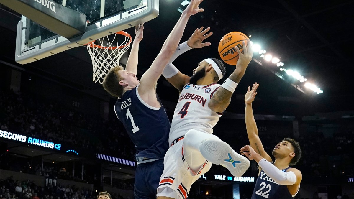 No. 13 seed Yale takes down No. 4 seed Auburn 78-76 – NBC Sports Bay ...