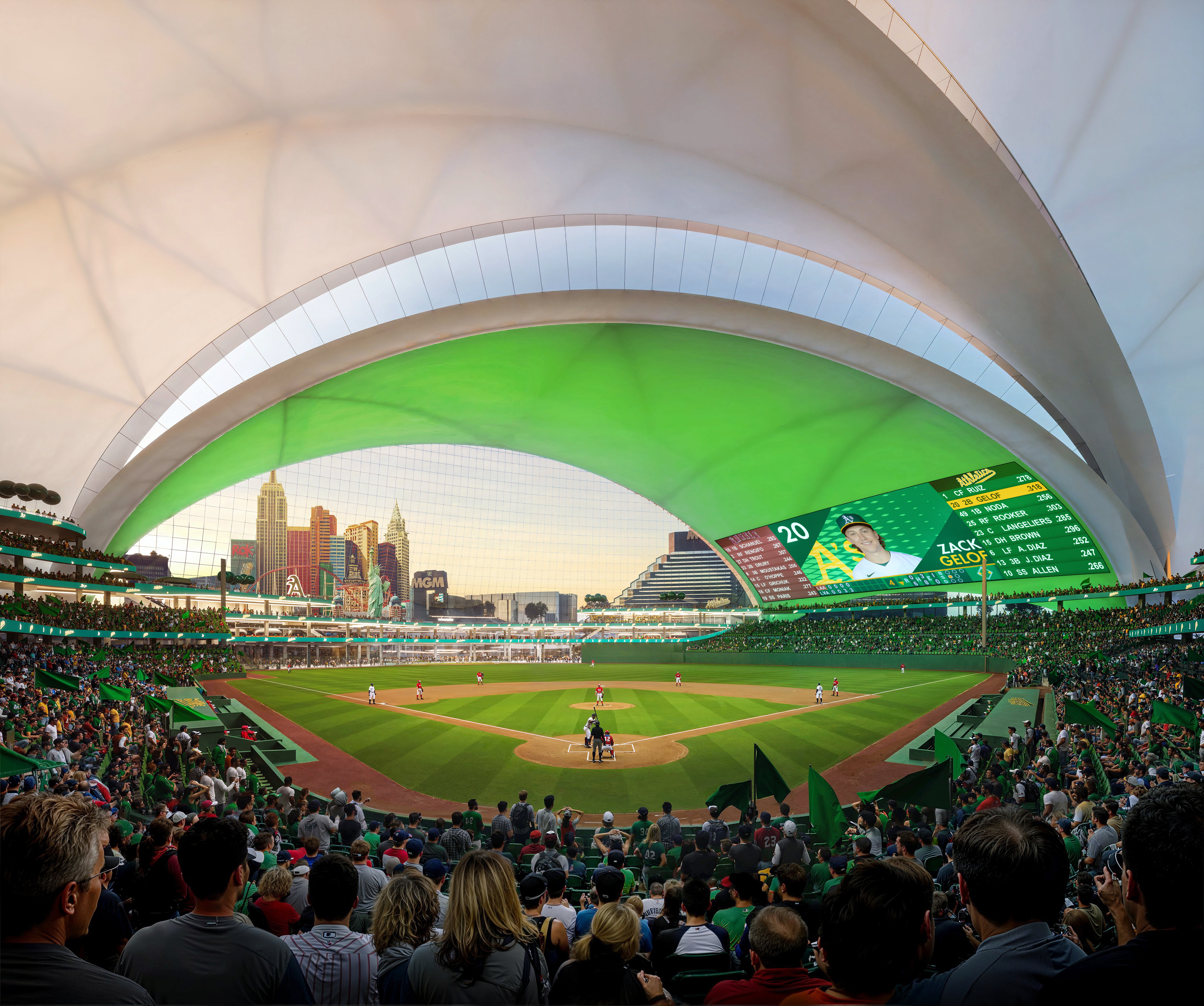 Athletics release new Las Vegas ballpark renderings for Tropicana site ...