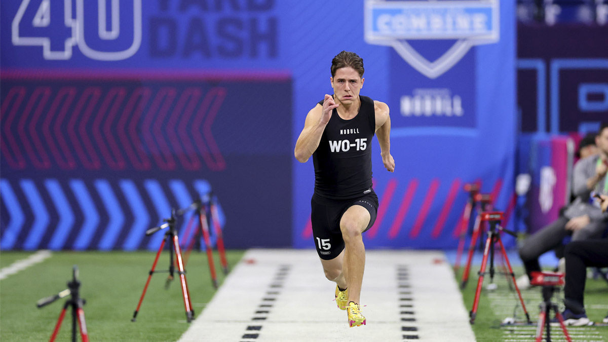Luke McCaffrey beats brother Christian in NFL Scouting Combine 40-yard ...