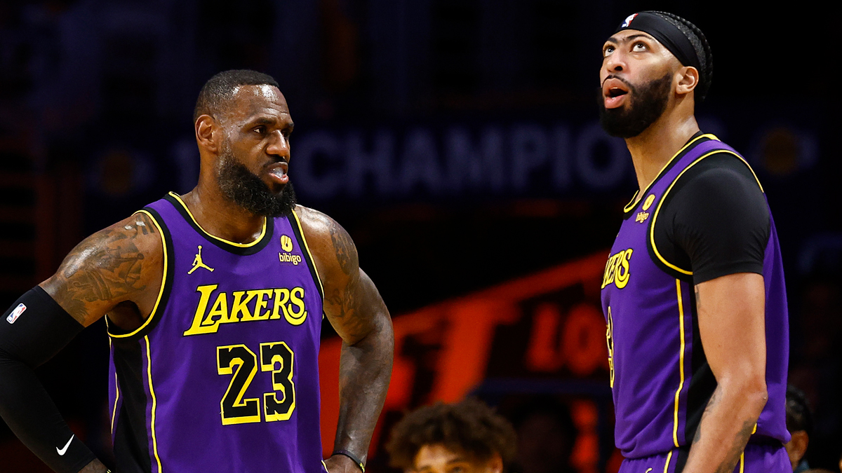 LeBron James in, Anthony Davis out for Lakers vs. Warriors with injury ...