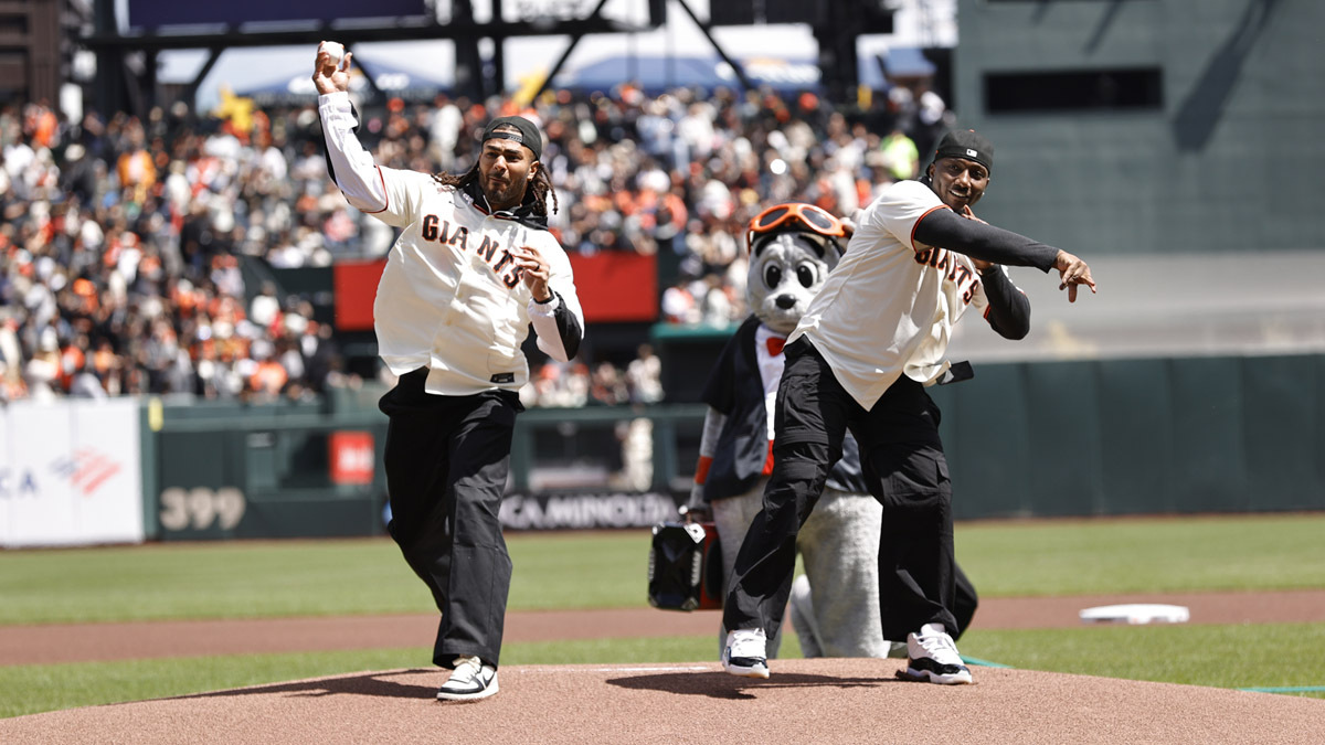 49ers’ Fred Warner shares excuse for comically bad Giants first pitch ...
