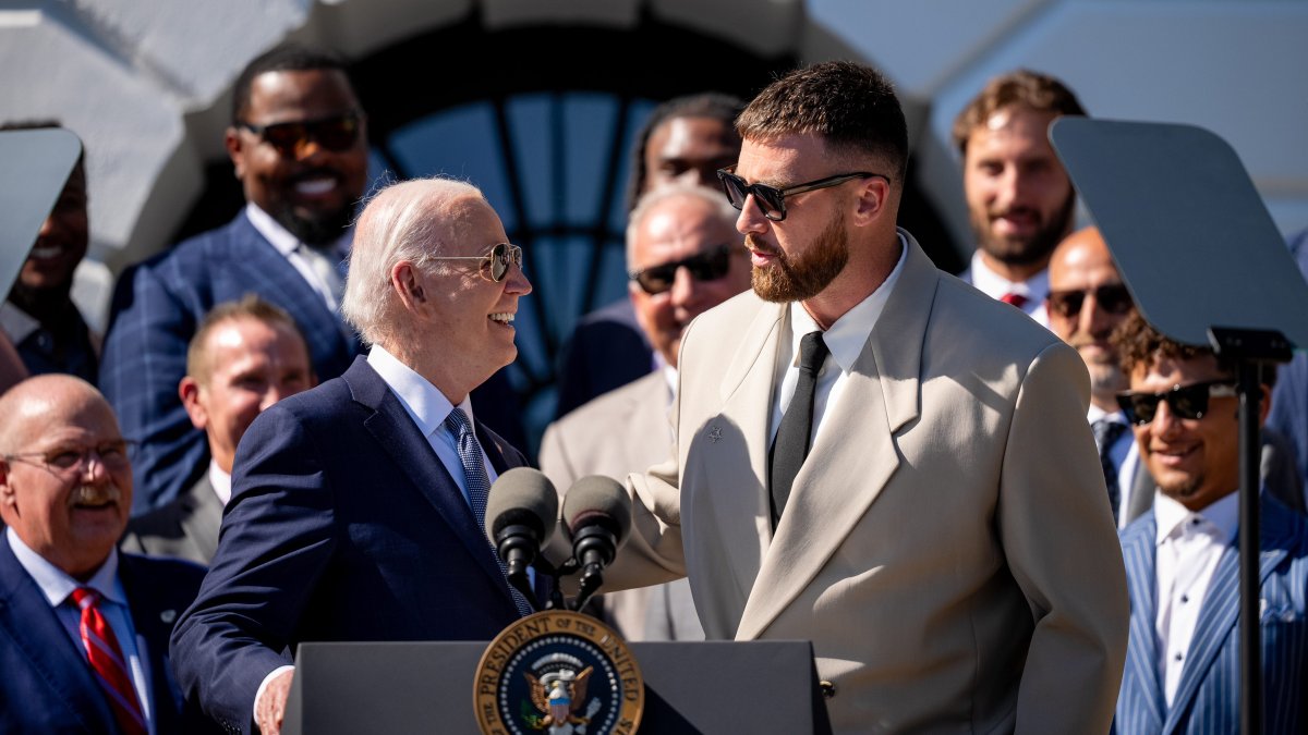 Joe Biden hosts Chiefs at White House to celebrate Super Bowl title ...