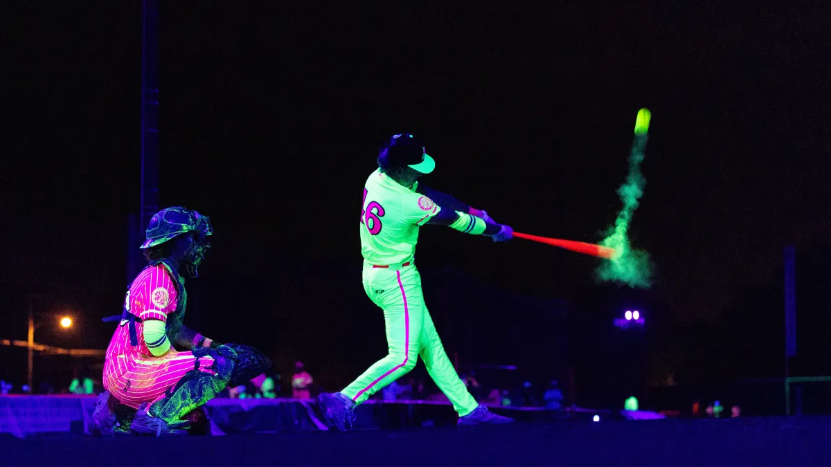 First ever ‘Cosmic Baseball’ game held under black lights – NBC Sports ...
