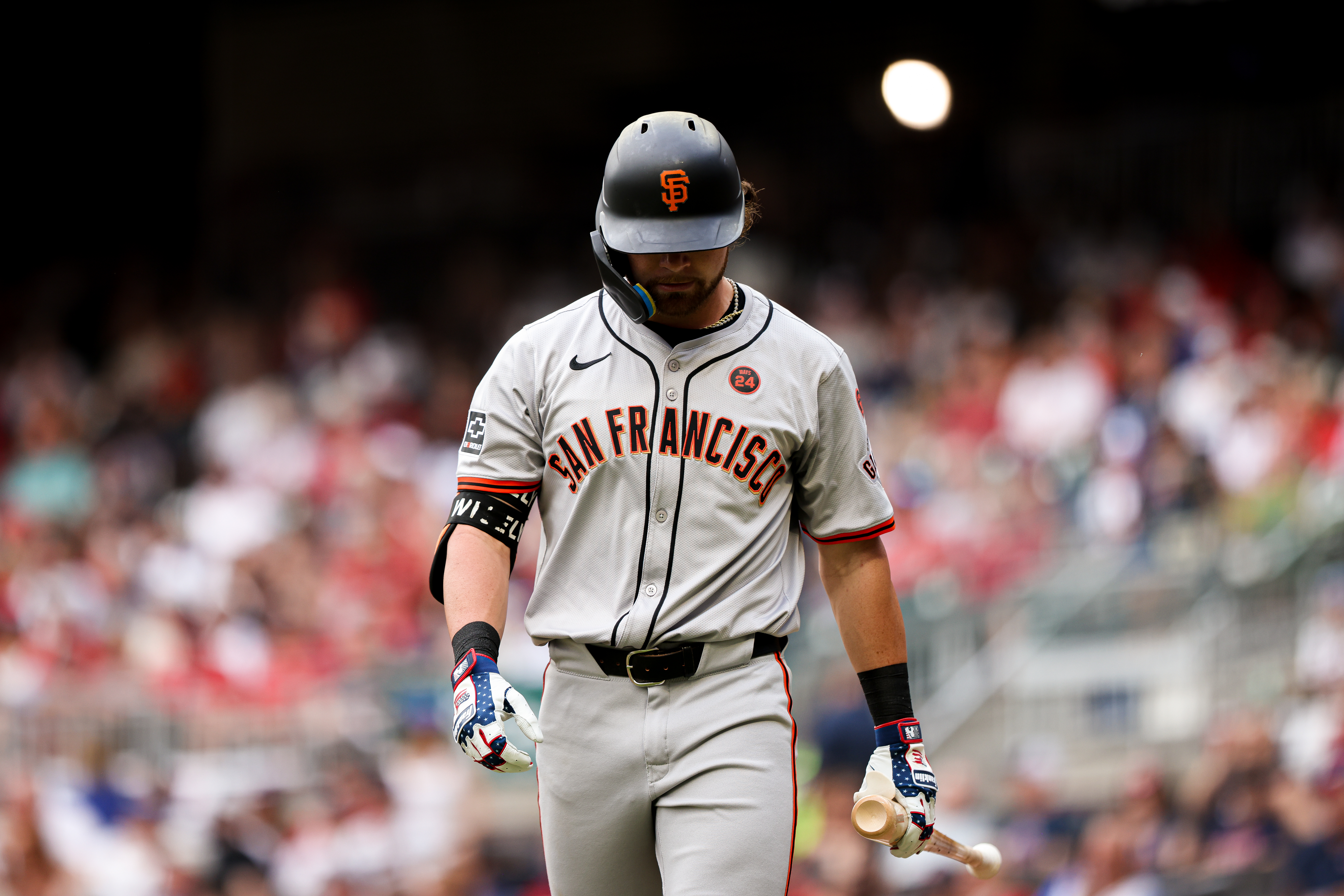 Giants’ Brett Wisely robbed of hit after ball strikes ump vs. Rockies ...