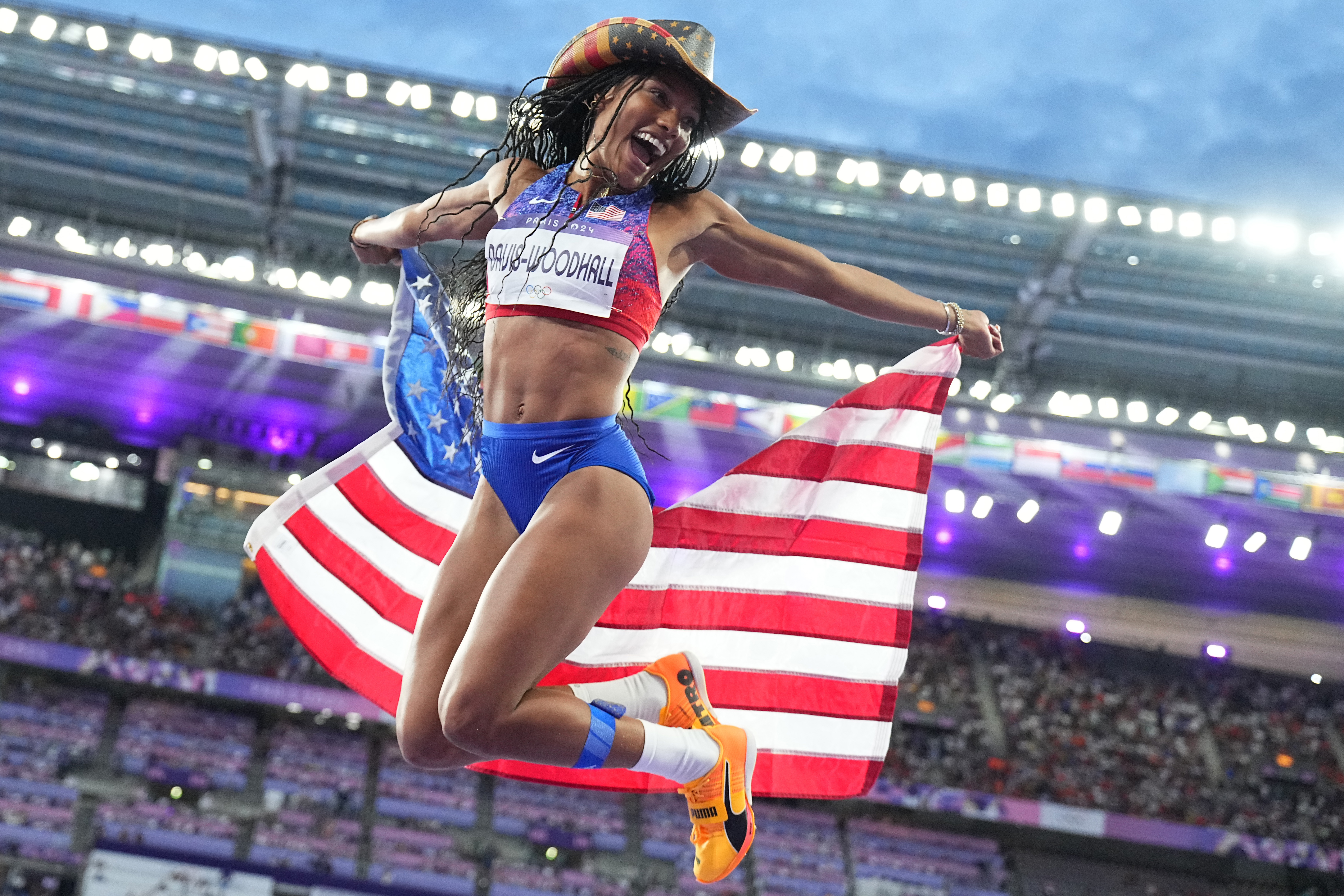Team USA’s Tara Davis-Woodhall wins gold in women’s long jump – NBC ...