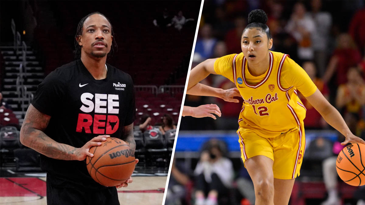 Kings’ DeMar DeRozan drops ‘gems’ to USC star JuJu Watkins in workout ...