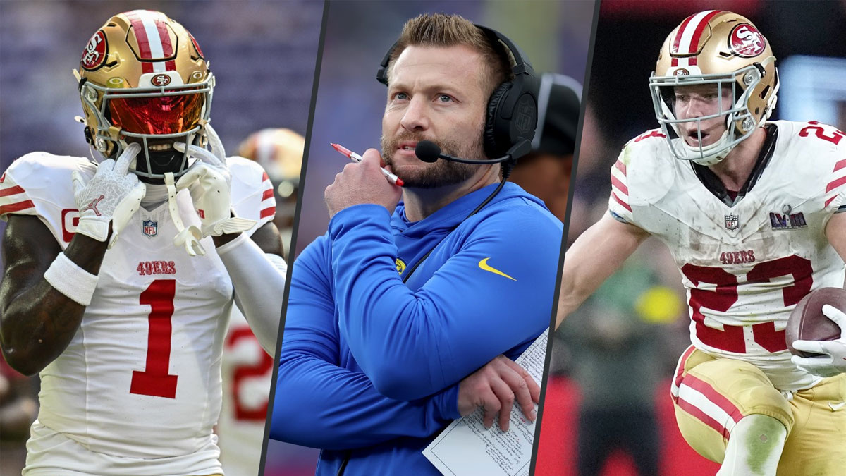 Sean McVay ‘not sad’ Deebo Samuel, Christian McCaffrey absent vs. Rams ...