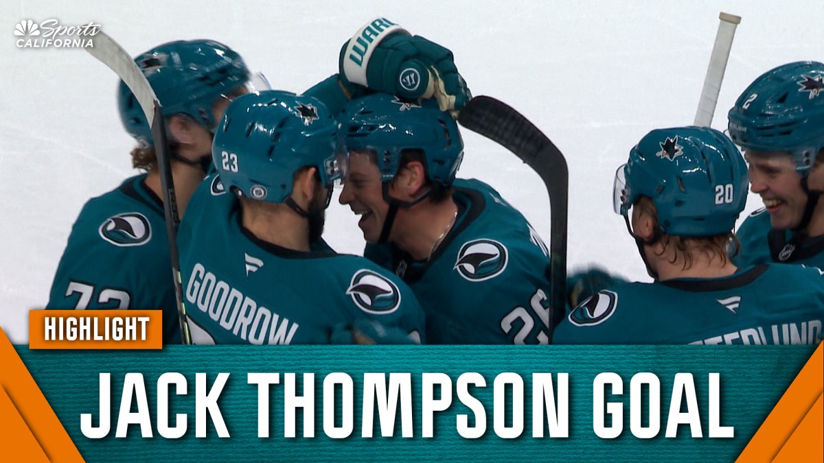 Jack Thompson’s first NHL goal gives Sharks 1-0 lead vs. Blue Jackets ...