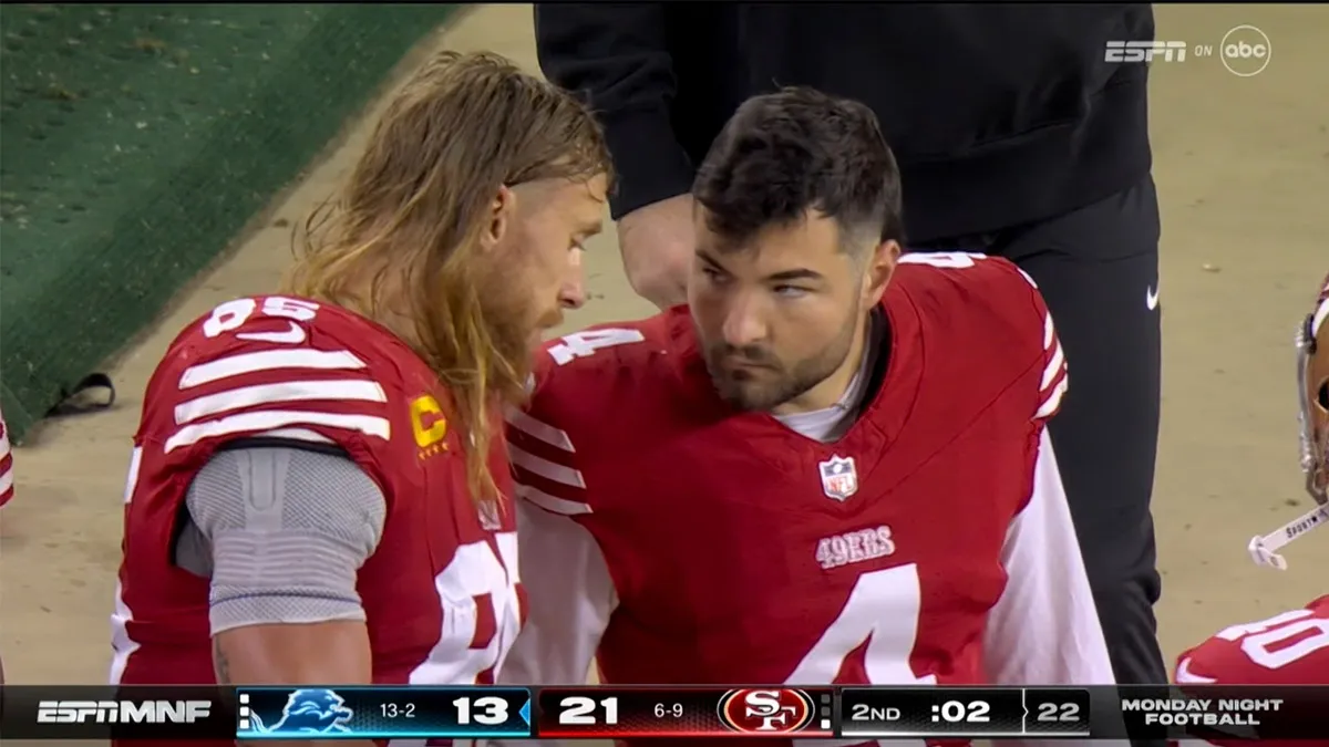 What George Kittle told Jake Moody after 49ers kicker missed field goal ...