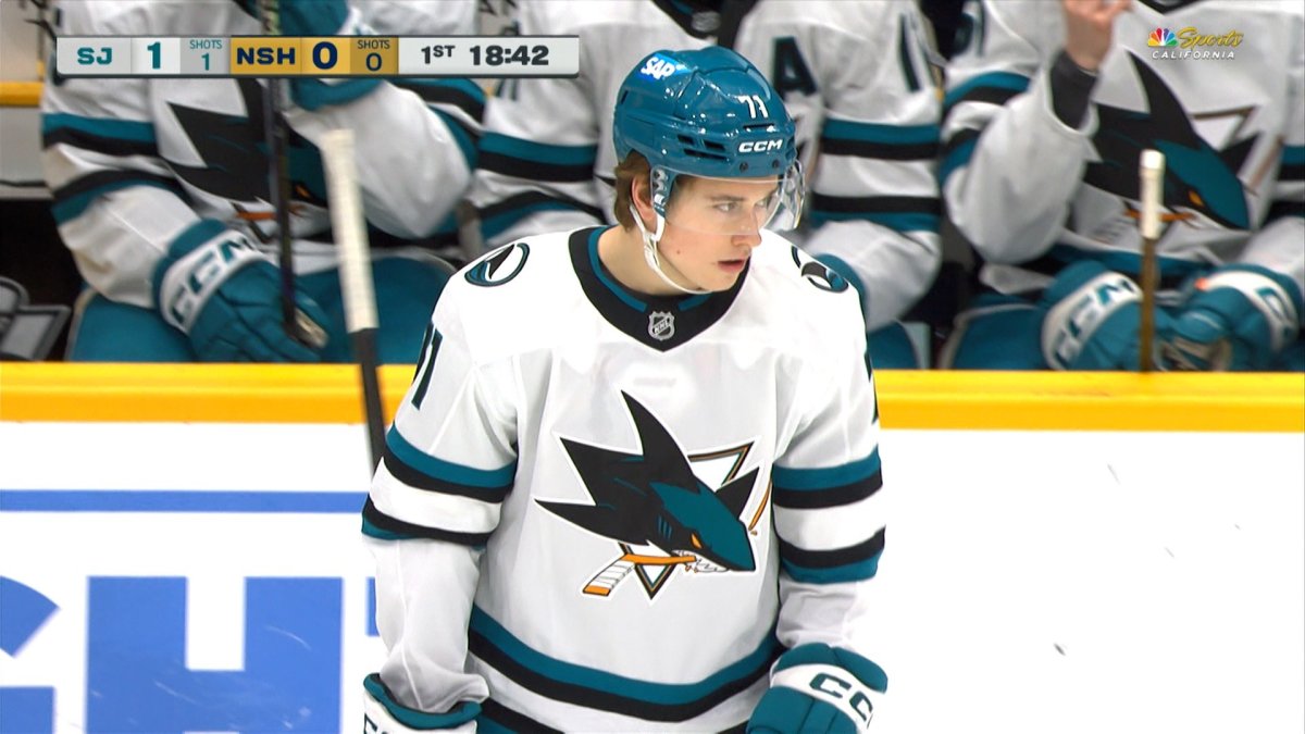 Macklin Celebrini goal puts Sharks on the board early vs. Predators ...