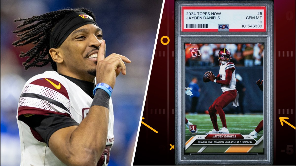 Jayden Daniels trading cards have skyrocketed in volume this season ...