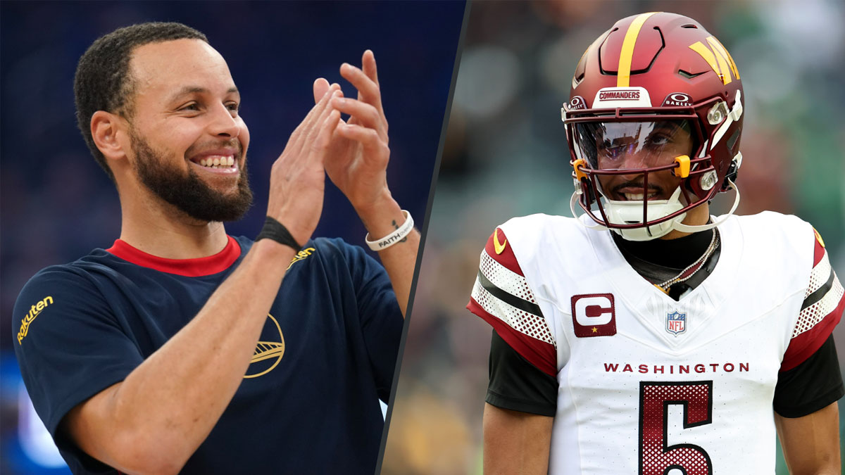 How NBA superfan Jayden Daniels met Steph Curry thanks to Bob Myers ...