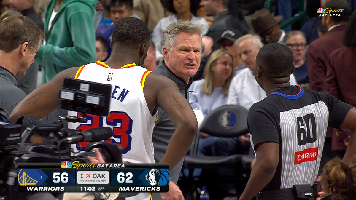 Warriors coach Steve Kerr receives technical foul for on-court tirade – NBC Sports Bay Area ...
