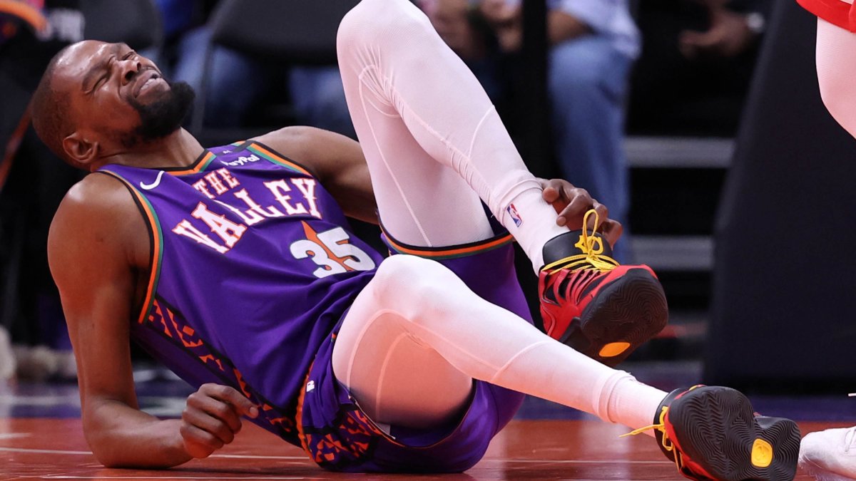 Suns star Kevin Durant out for a week with ankle sprain: Report – NBC ...
